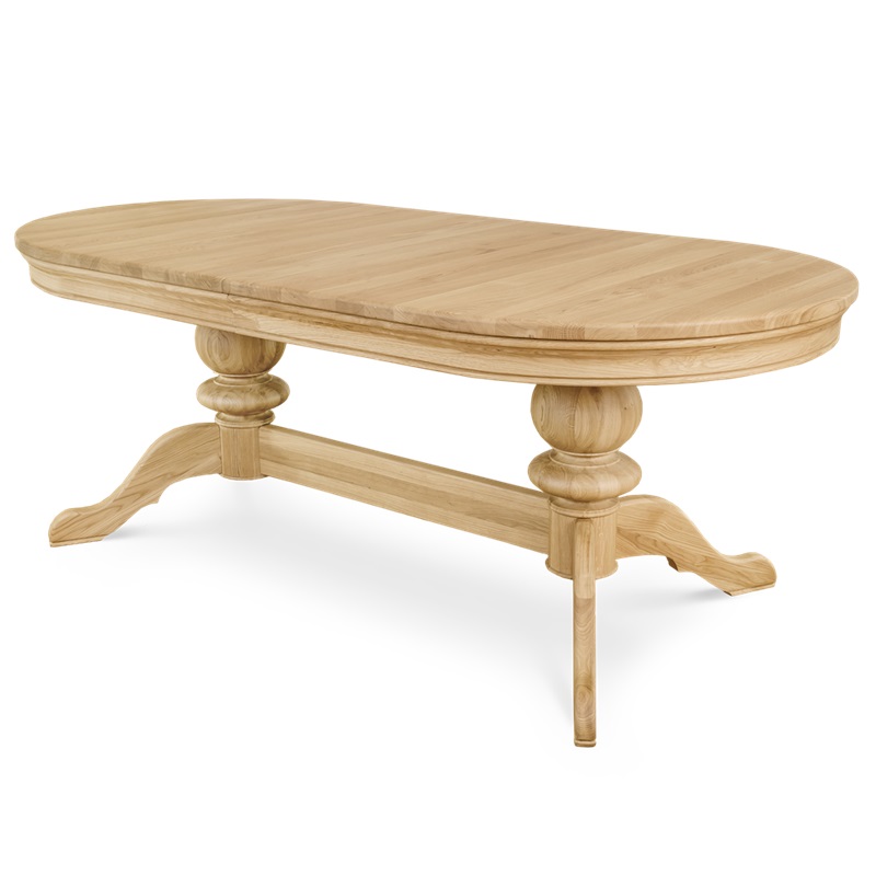 Oak double pedestal dining table store